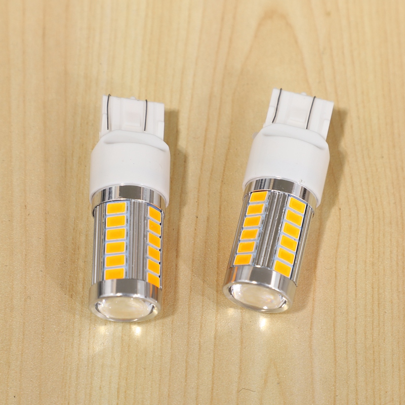 7443 T20 Led Bulbs Amber Yellow 900 Lumens Super Bright Turn Signals ...