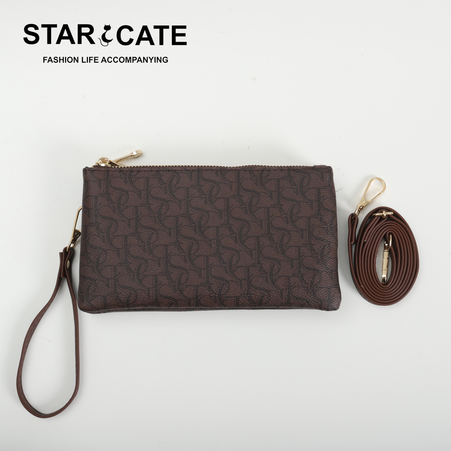 พร้อมส่ง กระเป๋าสะพายไหล่/สะพายข้าง แฟชั่น ผู้หญิง STARCATE-S202 กระเป๋าสตางค์ใบยาว หนังPU ช่อง ...