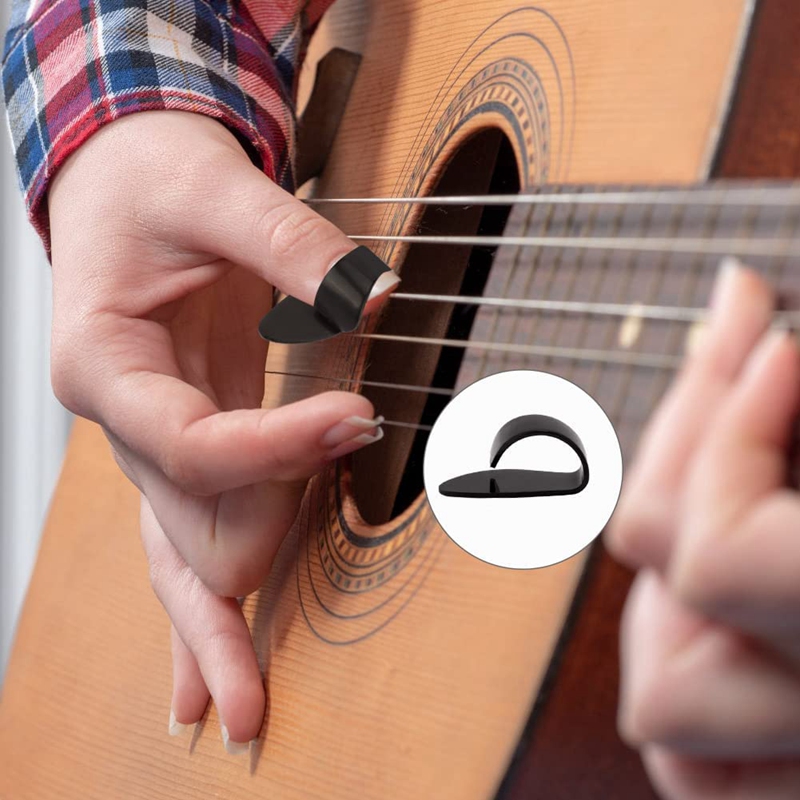 18 Pcs Stainless Steel Guitar Finger Picks Set,Adjustable Metal Finger ...