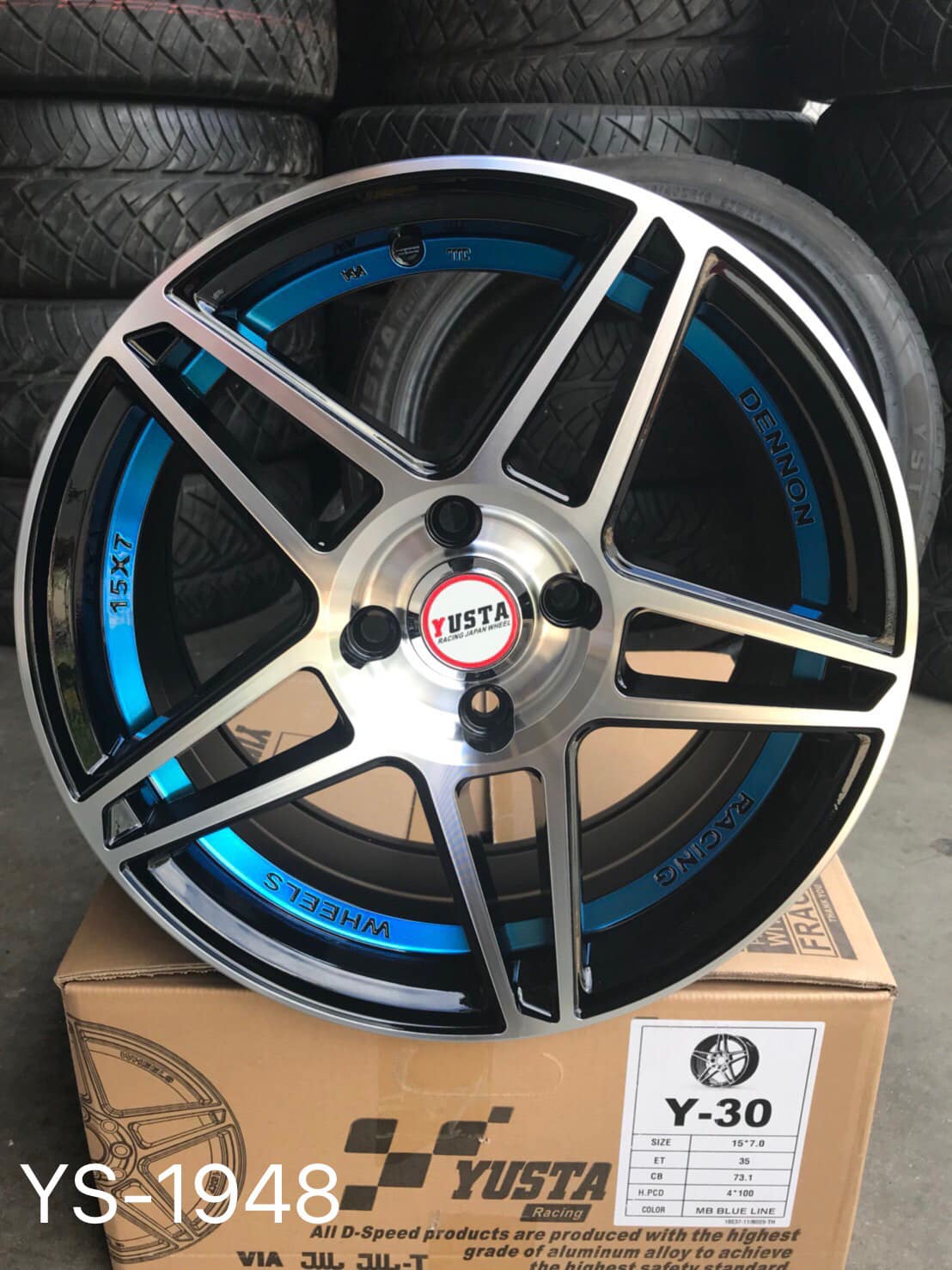 ล้อแม็กใหม่ Y-30 ก้านดาว - งาน Yusta ขอบ 15 x 7 x 4รู100 ET35 - ส่งฟรี ...