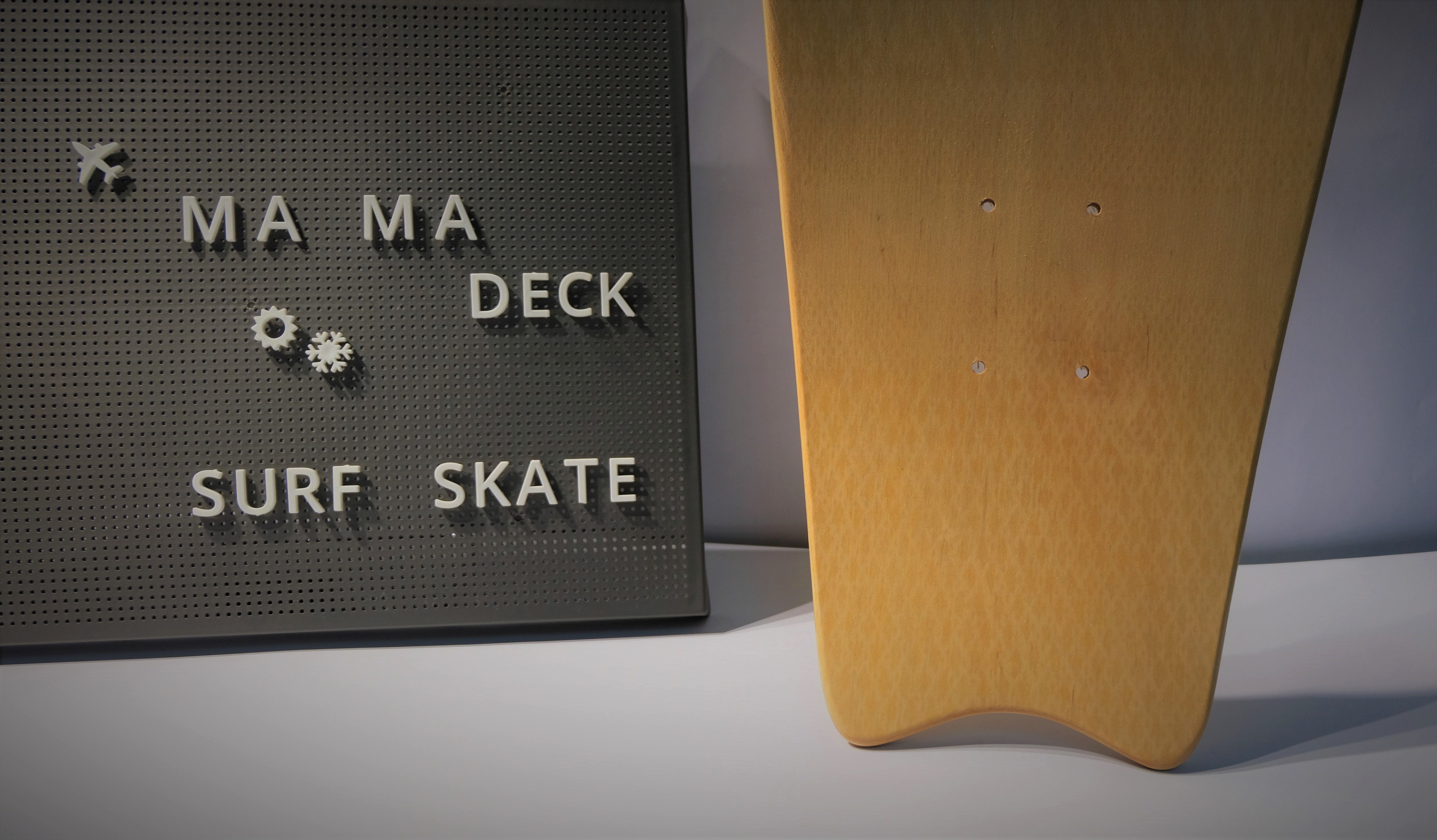 Surf Skateboard Deck แผ่นเปล่า ทรงหางปลา 3210inch wb 19 inch เซิร์ฟสเก็ ...