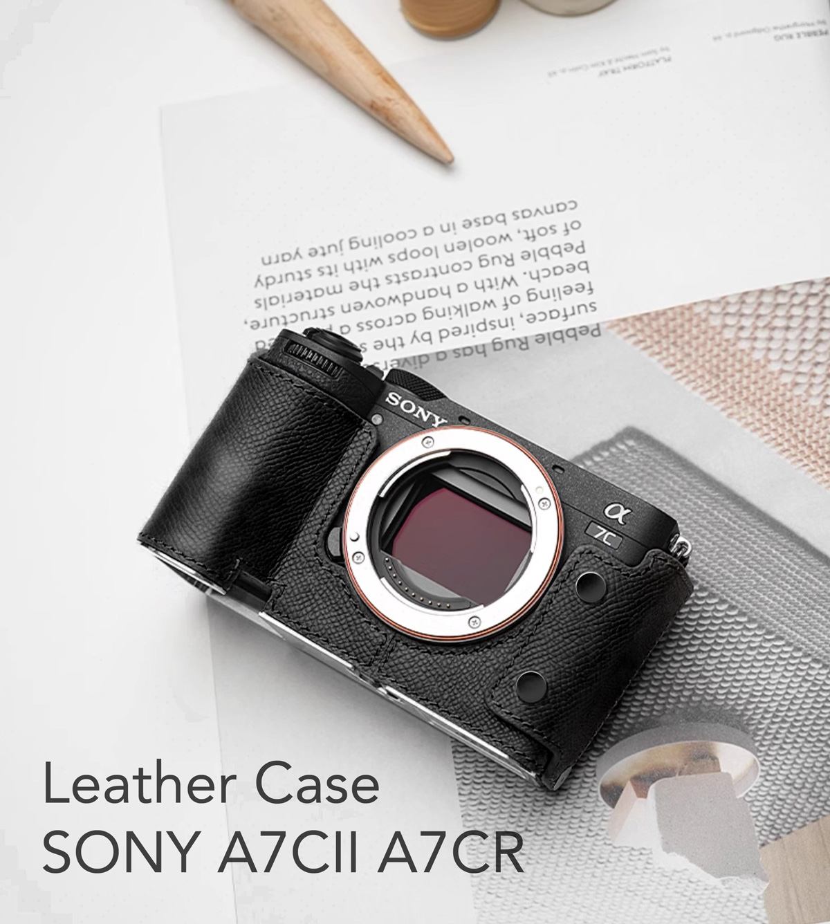 เคส SONY A7CII A7CR Leather Half Case จาก Mr.Stone | Lazada.co.th