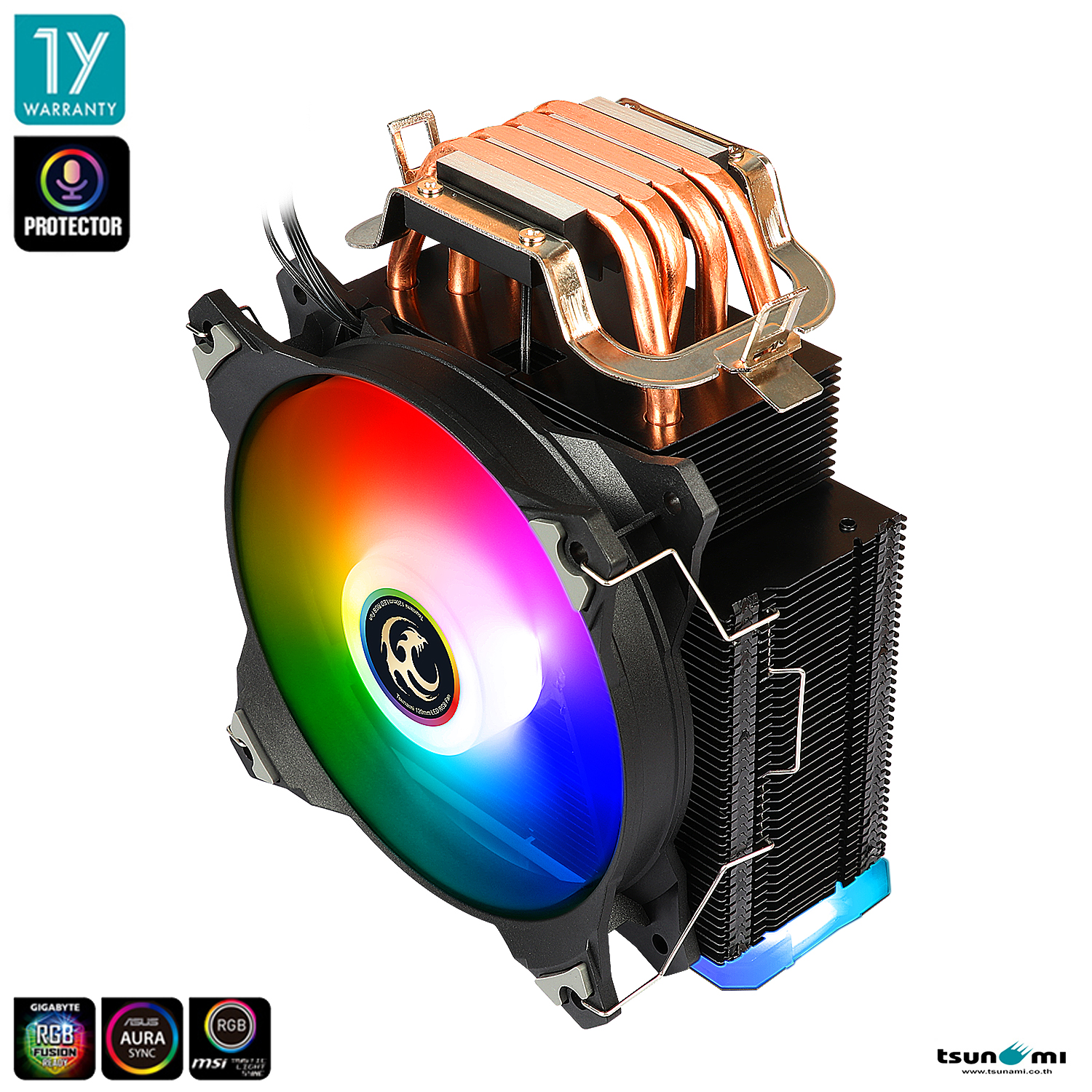 ซีพียูคูลเลอร์ Tsunami Protector Series TSS-6000 (ARGB Armor) 4 ...