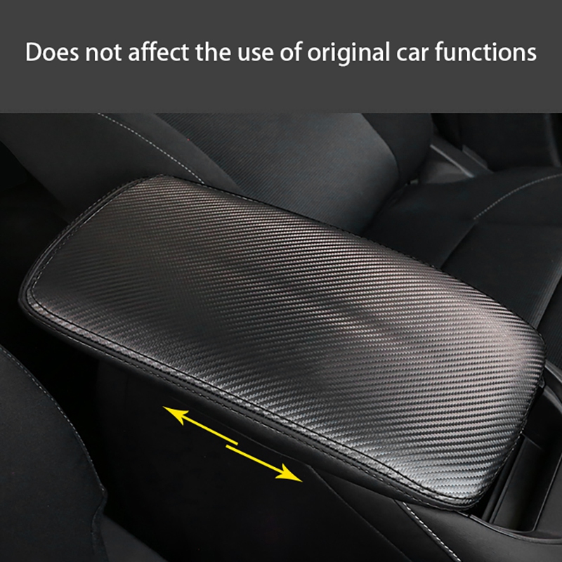 Car Carbon Fiber Center Console Leather Armrest Cover for Mazda CX-30 ...