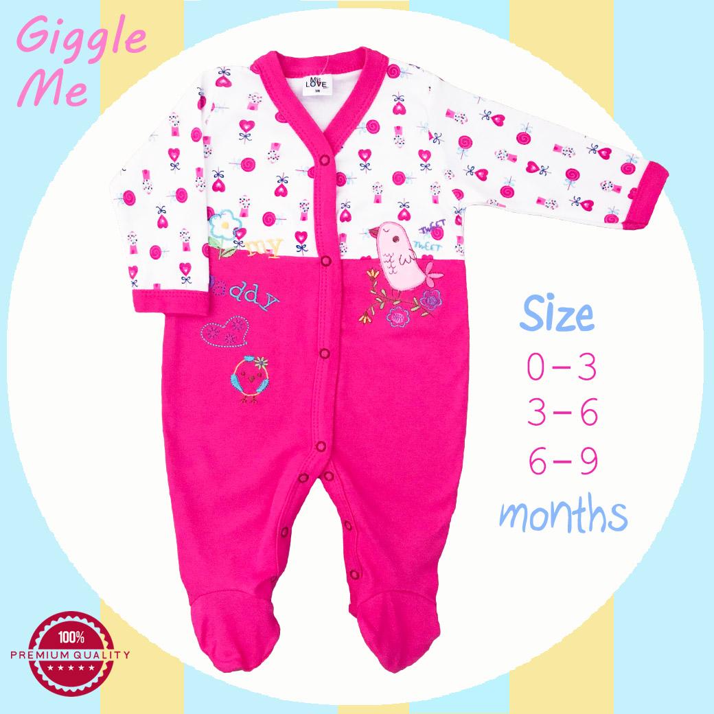 Giggle Me ไซส์ 3-9 เดือน เซ็ตคู่ 2 ชุดบอดี้สูทลายหมีและลายหมีเน็คไท ใส่ ...