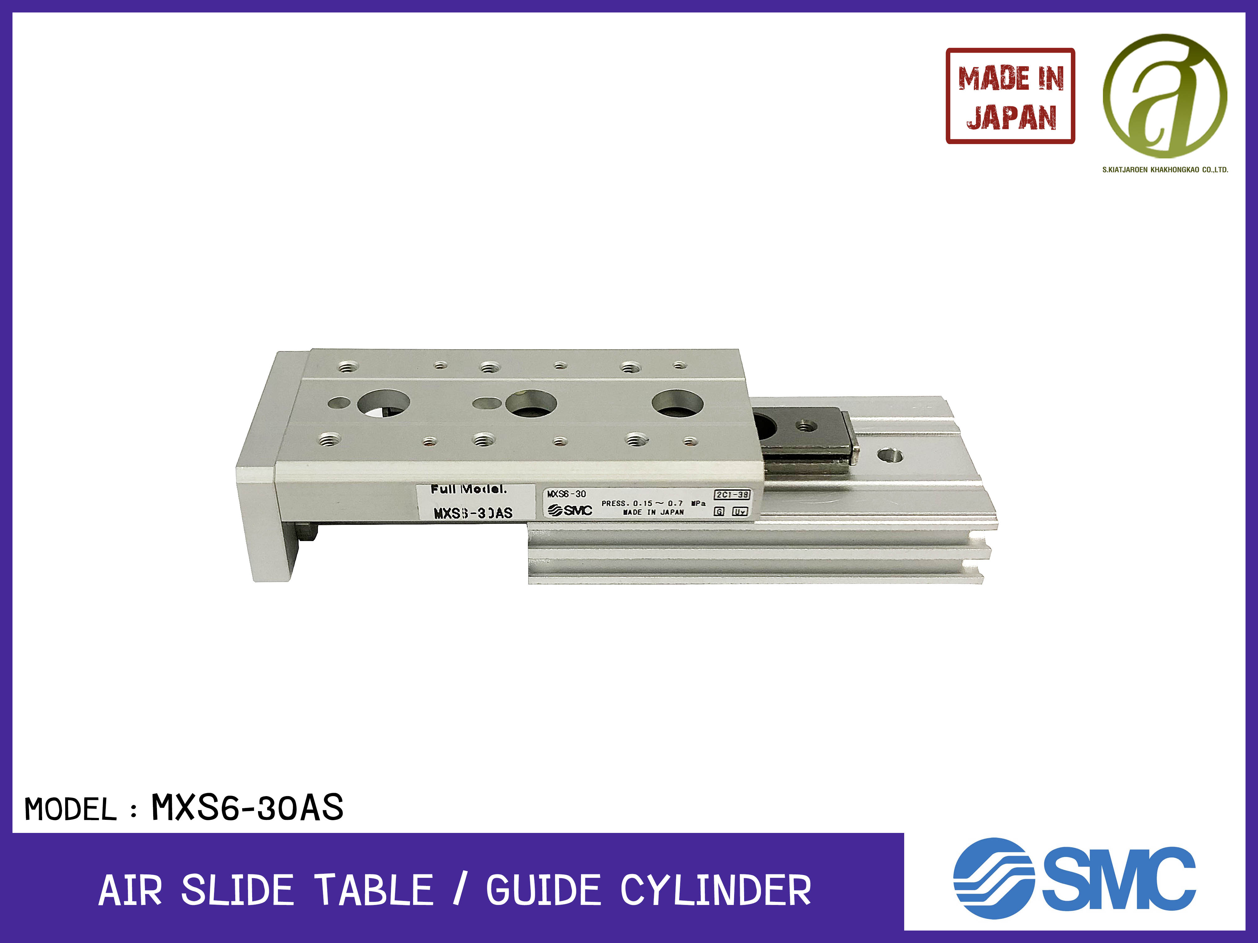SMC กระบอกลม Air Slide Table / Guide Cylinder รุ่น MXS6-30AS | Lazada.co.th