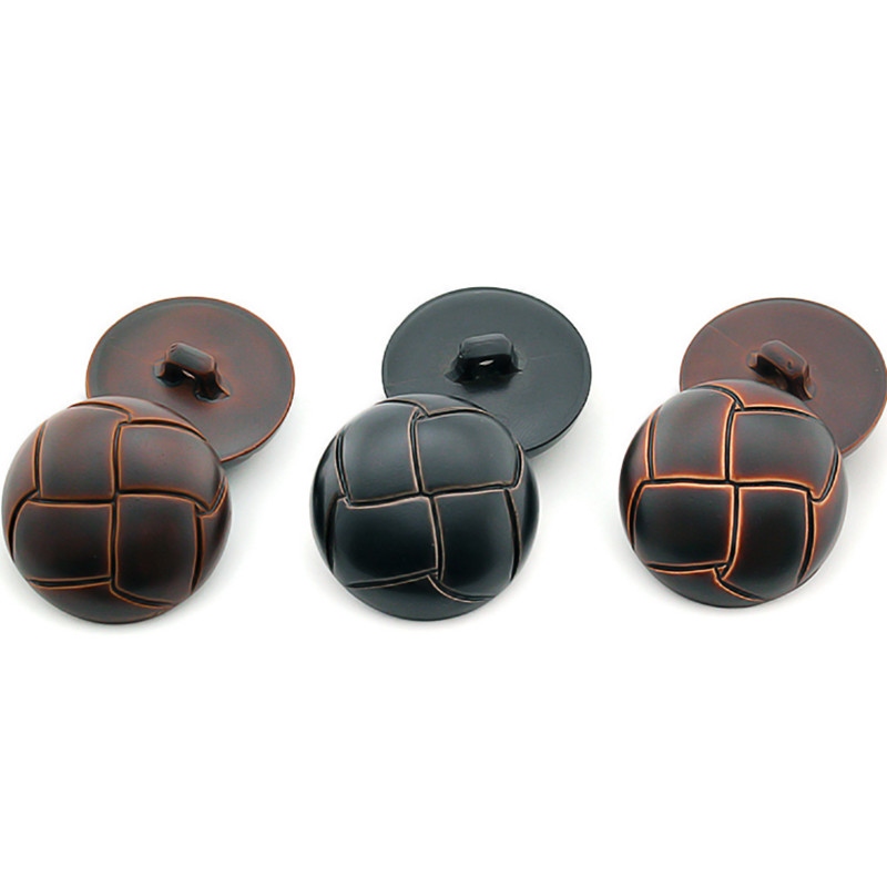 New 10pcs Round Imitation leather Buckle Plastic buttons for clothing ...