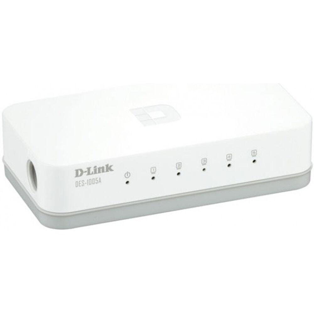 D-Link 5-Port 10/100 Fast Ethernet Desktop Switch (DES-1005A) - Smart ...