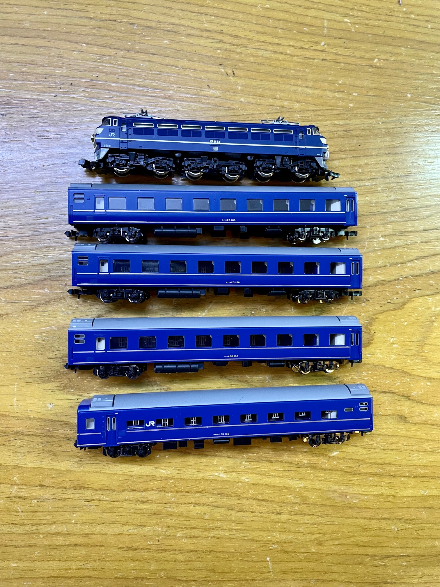 New Tomix N Scale EF66 Blue Train Set 90195, unused, fully tested. ใหม่ ...