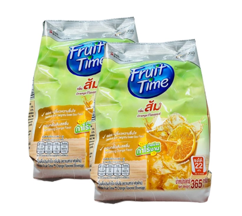 Nestle Fruit Time Orange Flavor Powder เนสท์เล่ ฟรุ๊ตไทม์ เครื่องดื่มรส ...
