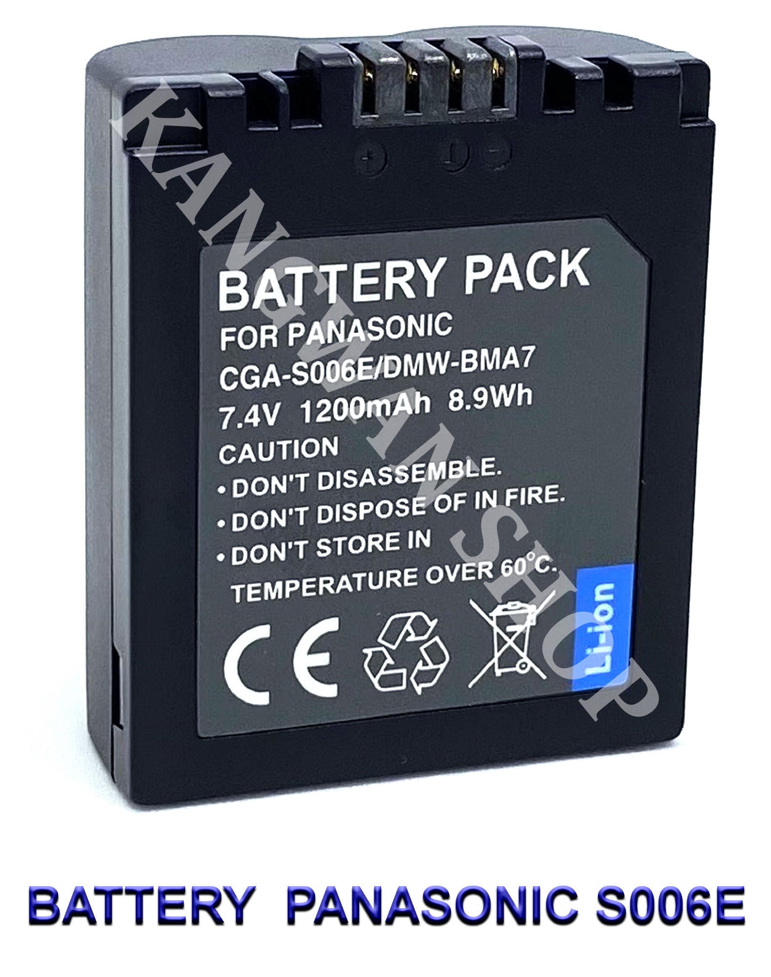 CGA-S006 Camera Battery Panasonic แบตเตอรี่กล้องพานาโซนิค รหัสแบต CGR ...