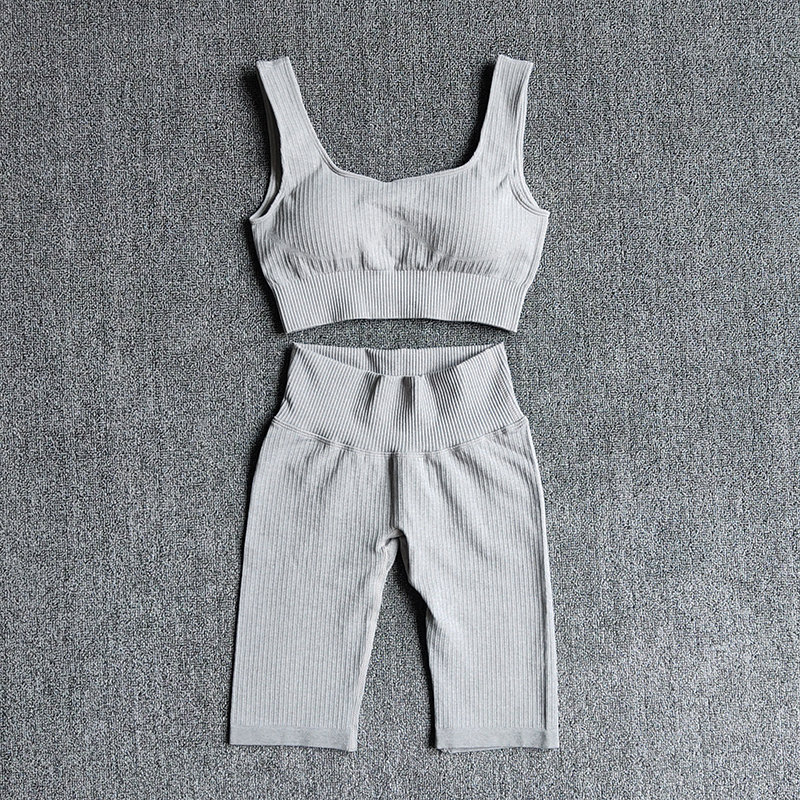 WAREBALL Seamless Women Yoga Set Sports Bra Sports Shorts Fitness Wear Outfit 2 Piece Gym Yoga ...