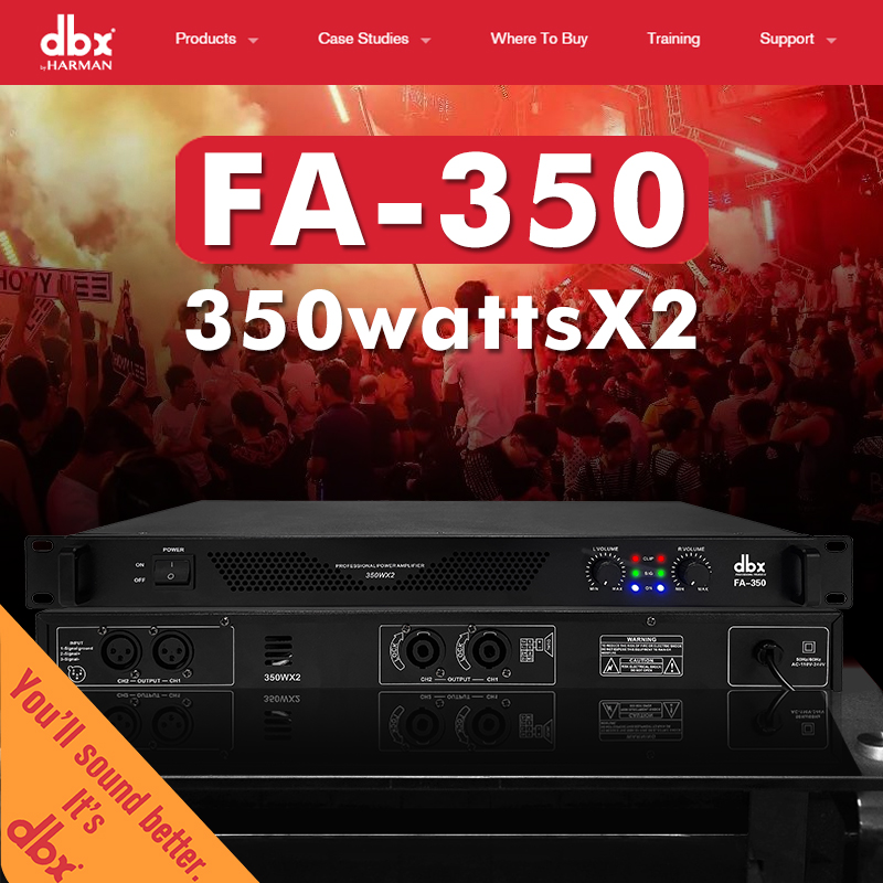 DBX FA-350 เพาเวอร์แอมป์ เพาเวอร์แอมป์กลางแจ้ง 350W+350W วัตต์ RMS ...