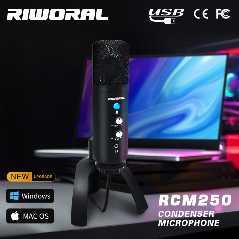 RIWORAL RCM250 Condenser Microphone ไมโครโฟนคอนเดนเซอร์ USB สะดวกในการ ...