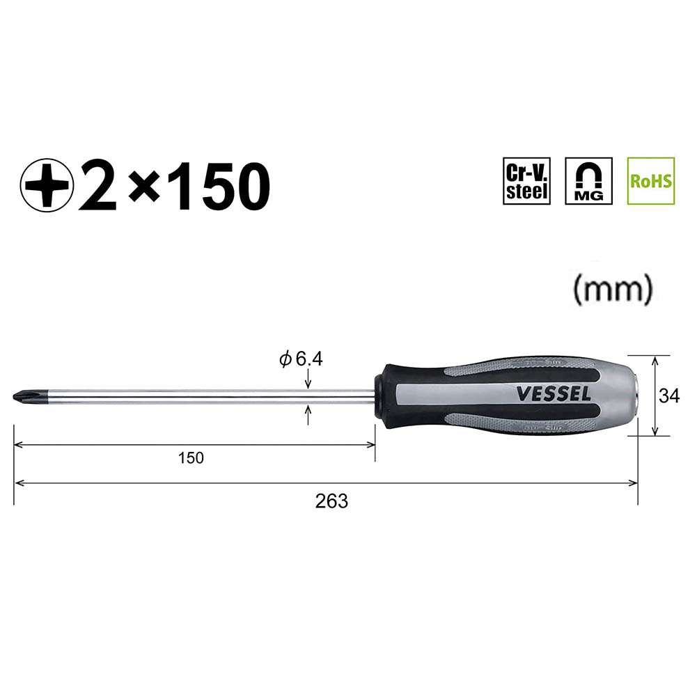 Japan Vessel No.980 MEGADORA IMPACTA Phillips JIS Screwdriver Impact ...