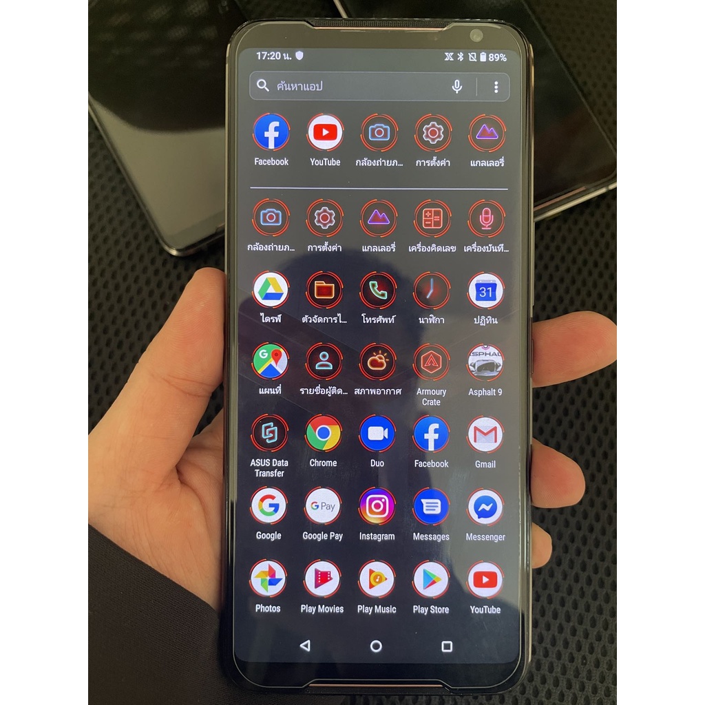 ใหม่ 95% โทรศัพท์มือถือ Asus Rog2 Rog 2 Game Phone 8+128G Rom Global Rom รองรับการใช้งานภาษาไทย ...