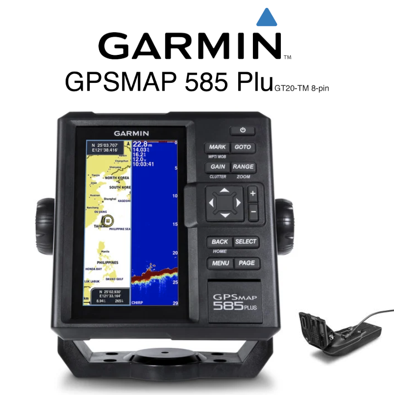 GARMIN GPSMAP 585 Plus แผนที่ เครื่องหาปลา พร้อม GT20-TM 8-pin | Lazada ...