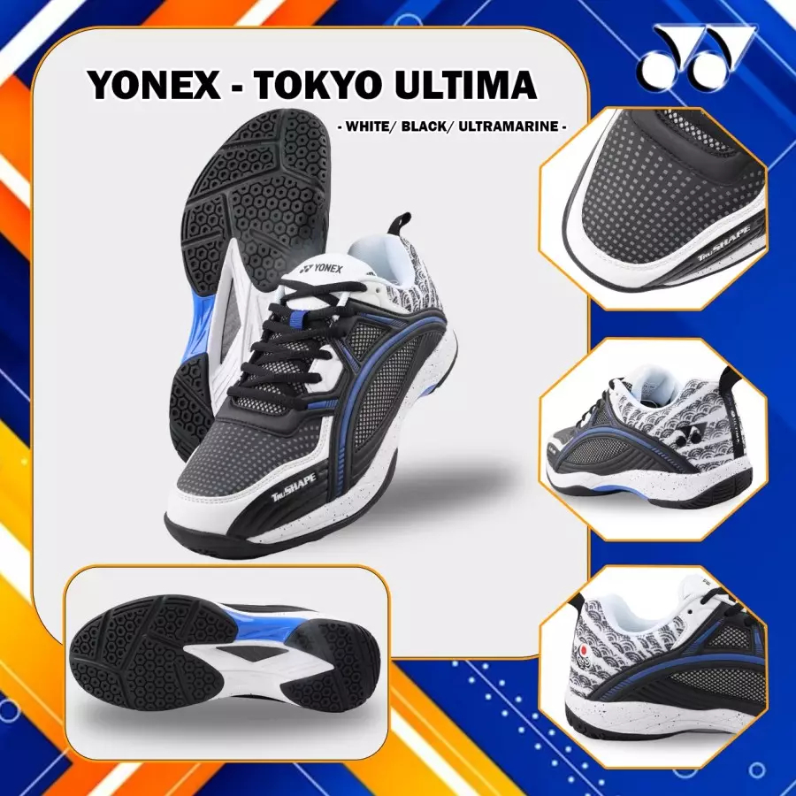รองเท้าแบดมินตัน Yonex Tokyo Ultima สีดำ/ลายฟ้า (สินค้าลิขสิทธิ์แท้ 100 ...