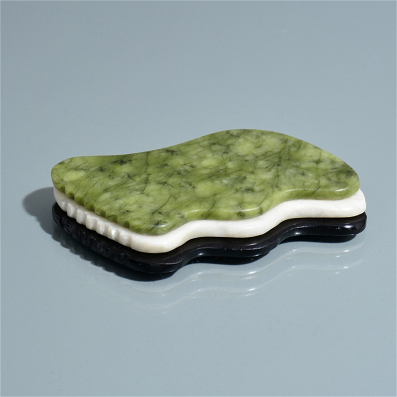 1Pcs Gouache Scraper White Jade Gua Sha Board Natural Stone Scraping ...