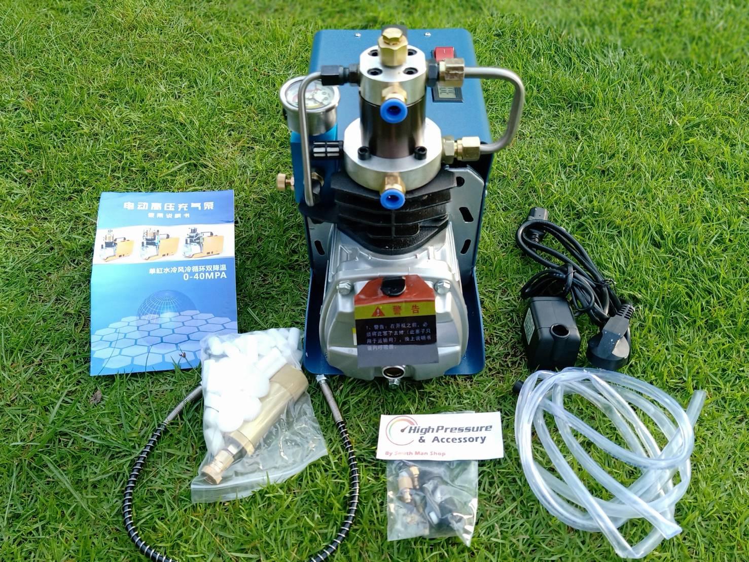 ปั้มลมไฟฟ้า1ห้องพักPCP ปั๊มลมไฟฟ้าปั๊มลมแรงดันสูง 30mpa 4500psi กระบอก ...