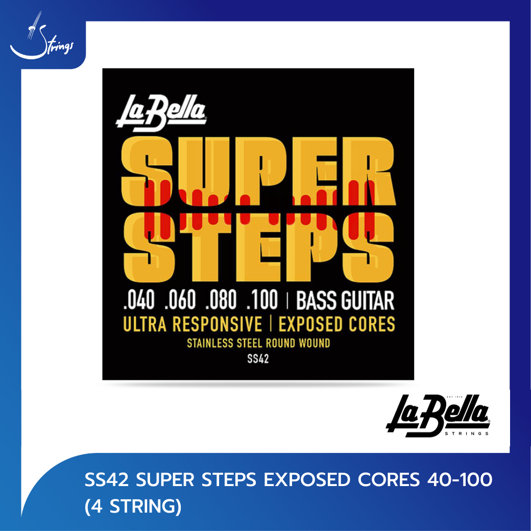 สายเบส La Bella Super Steps Exposed Cores Bass String | Strings Shop ...
