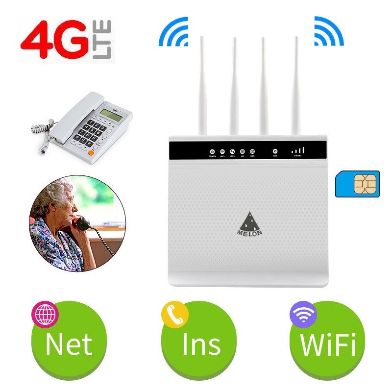 4G VoLTE Router เราเตอร์ใส่ชิม รองรับ Voice+DATA โทรออก+รับสาย เรียก ...