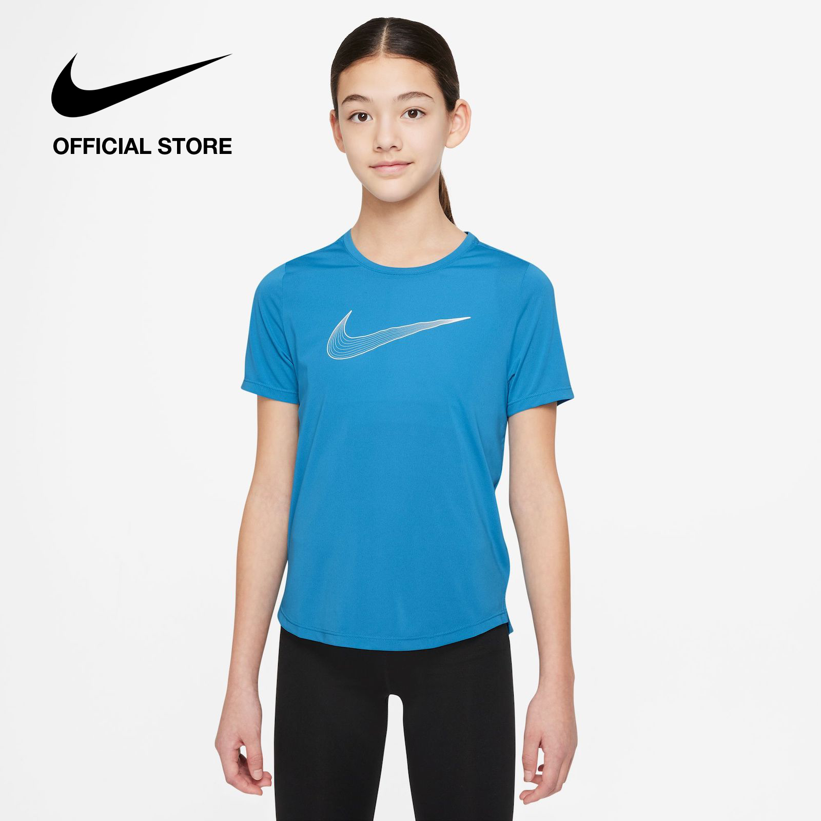 Nike Dri-FIT Girls' One Short-Sleeve Training Top - Laser Blue | Lazada ...