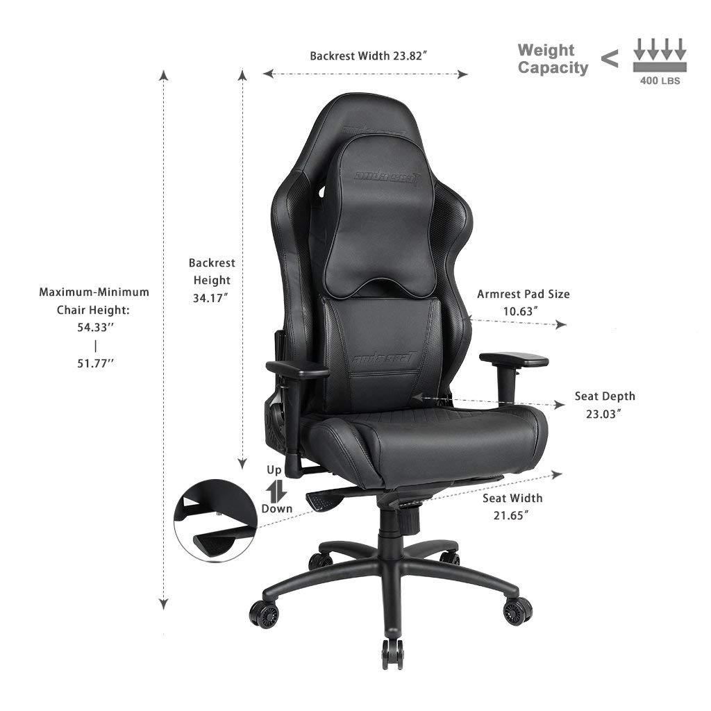 Anda Seat Dark Wizard Premium Gaming Chair Black (AD4XL-WIZARD-B) อันดา ...
