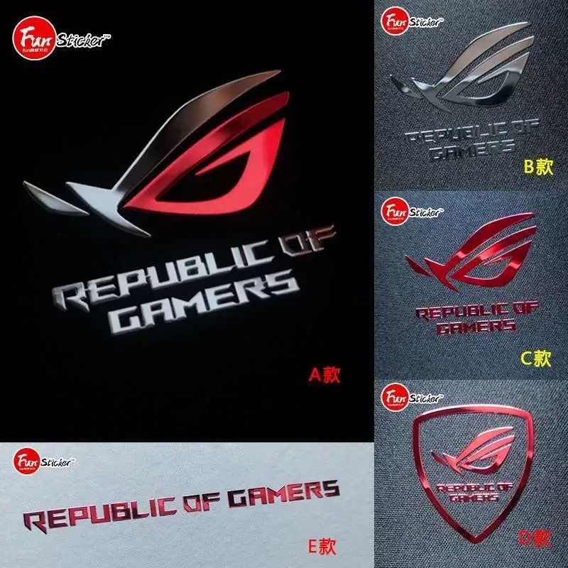 ROG Rog Mark logo Metal Sticker Mobile Phone Stickers Computer Case ...