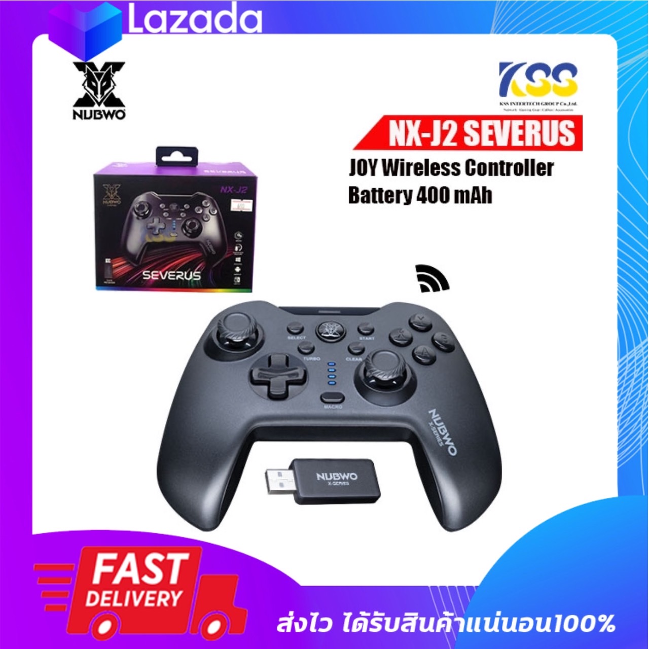 Nubwo จอยเกมไร้สาย Controller Wireless 2.4Ghz รุ่น SEVERUS NX-J2 | Lazada.co.th