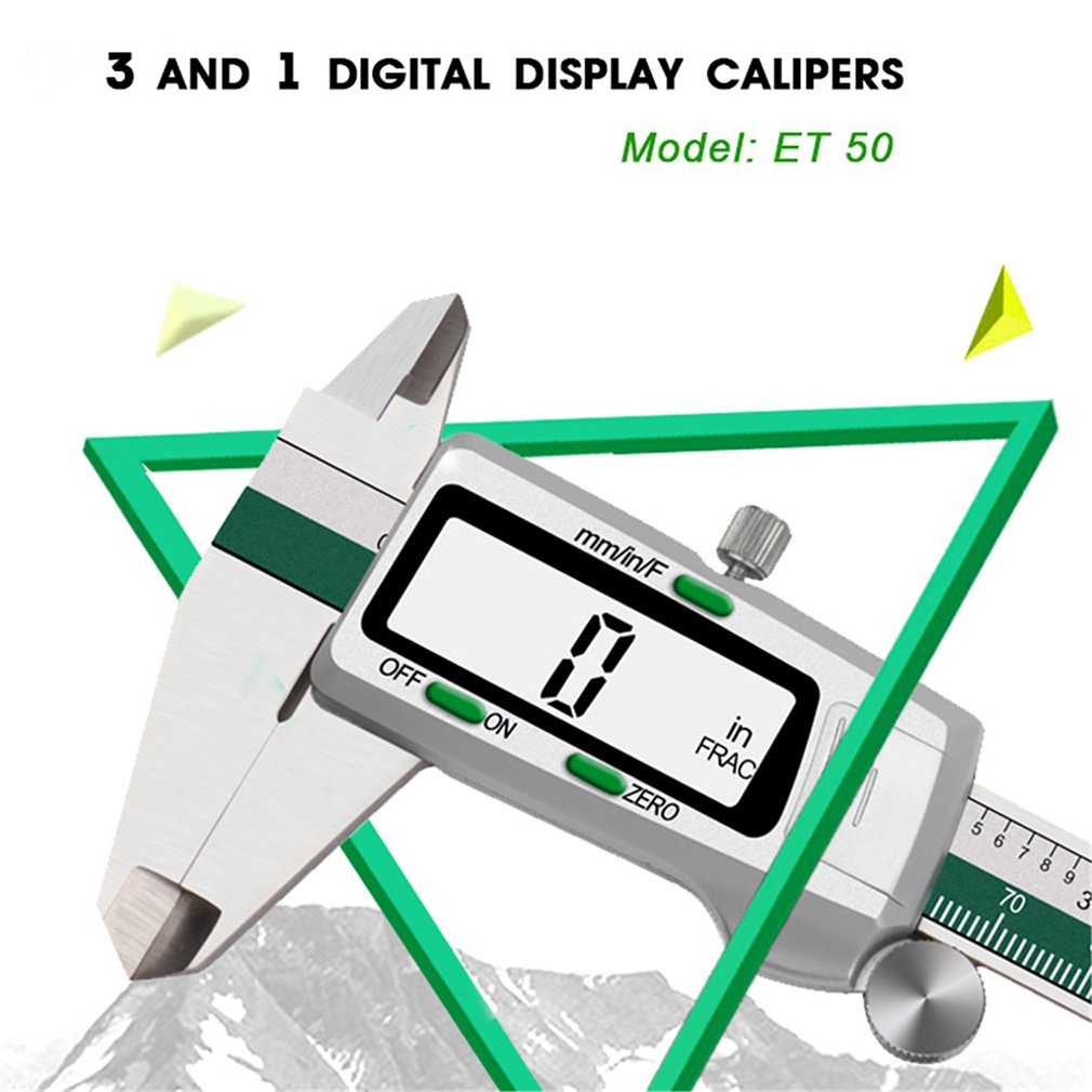 Digital LCD Display Caliper 150mm Fraction MM Inch 0.01mm Precision LCD ...