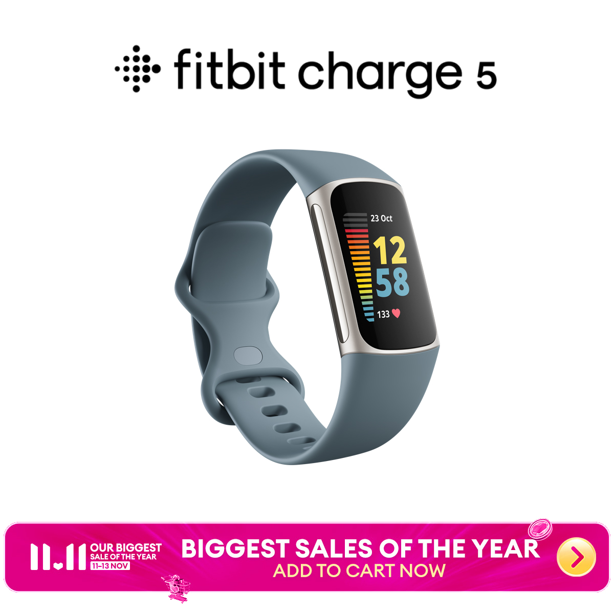 FITBIT Charge 5 Health Fitness Tracker แทรคเกอร์ออกกำลังกายเพื่อสุขภาพ ...