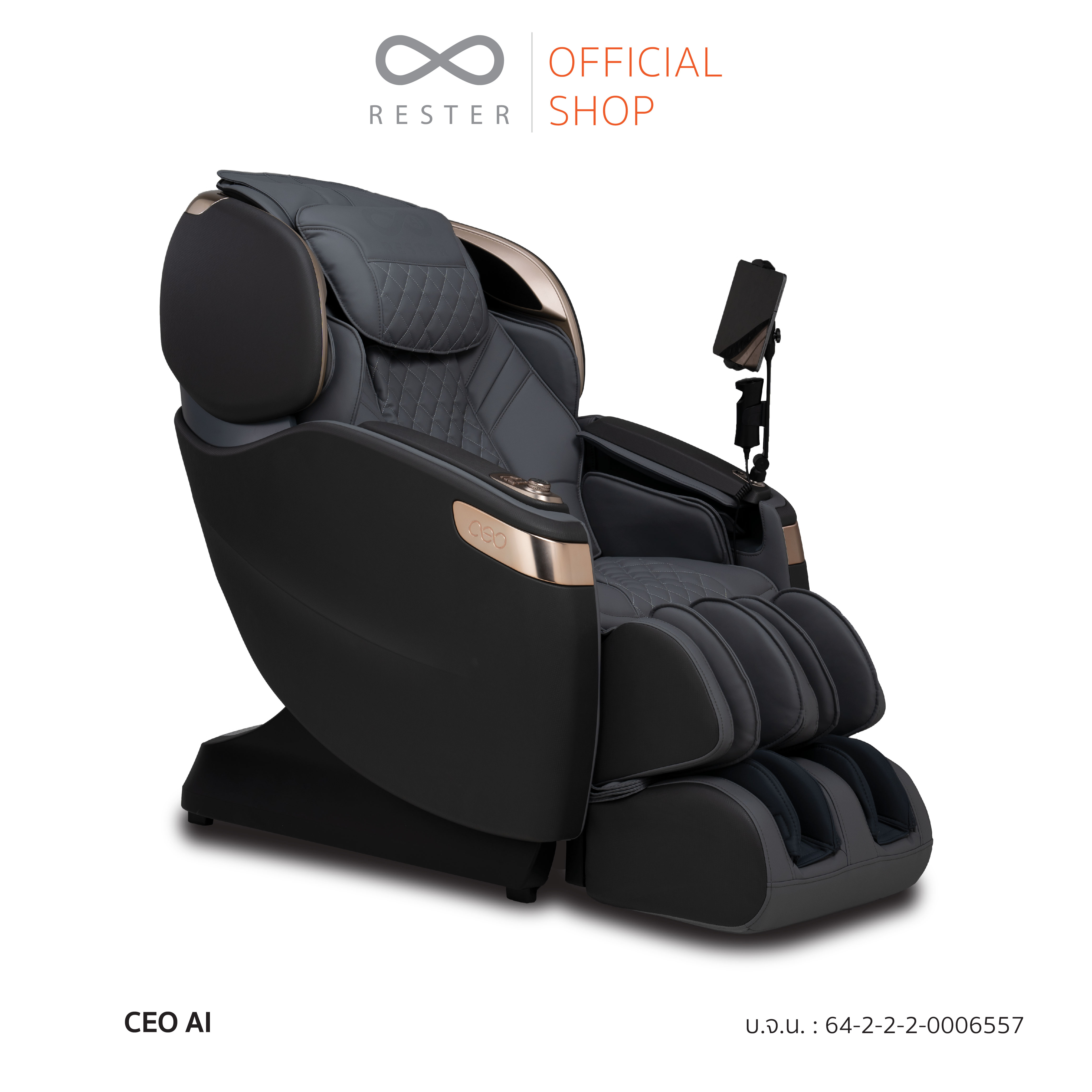 RESTER เก้าอี้นวดไฟฟ้า รุ่น CEO AI Model EC-628X9 สี Gray | Lazada.co.th