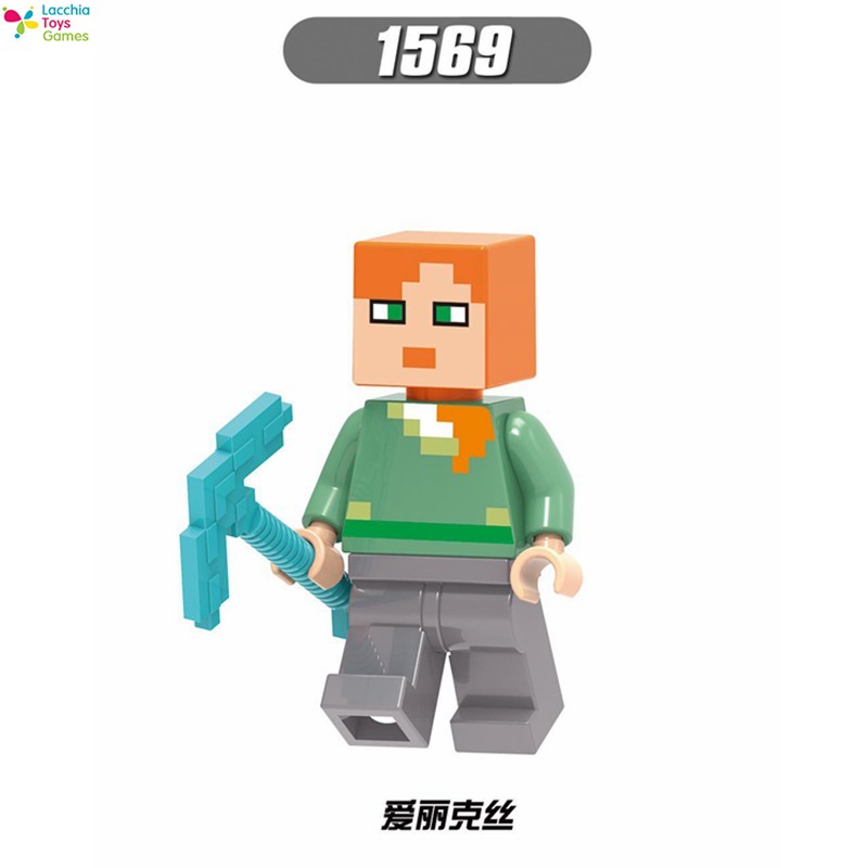 LT【ready stock】My World Minecraft Minifigures Steve Alex Zombie Iron ...