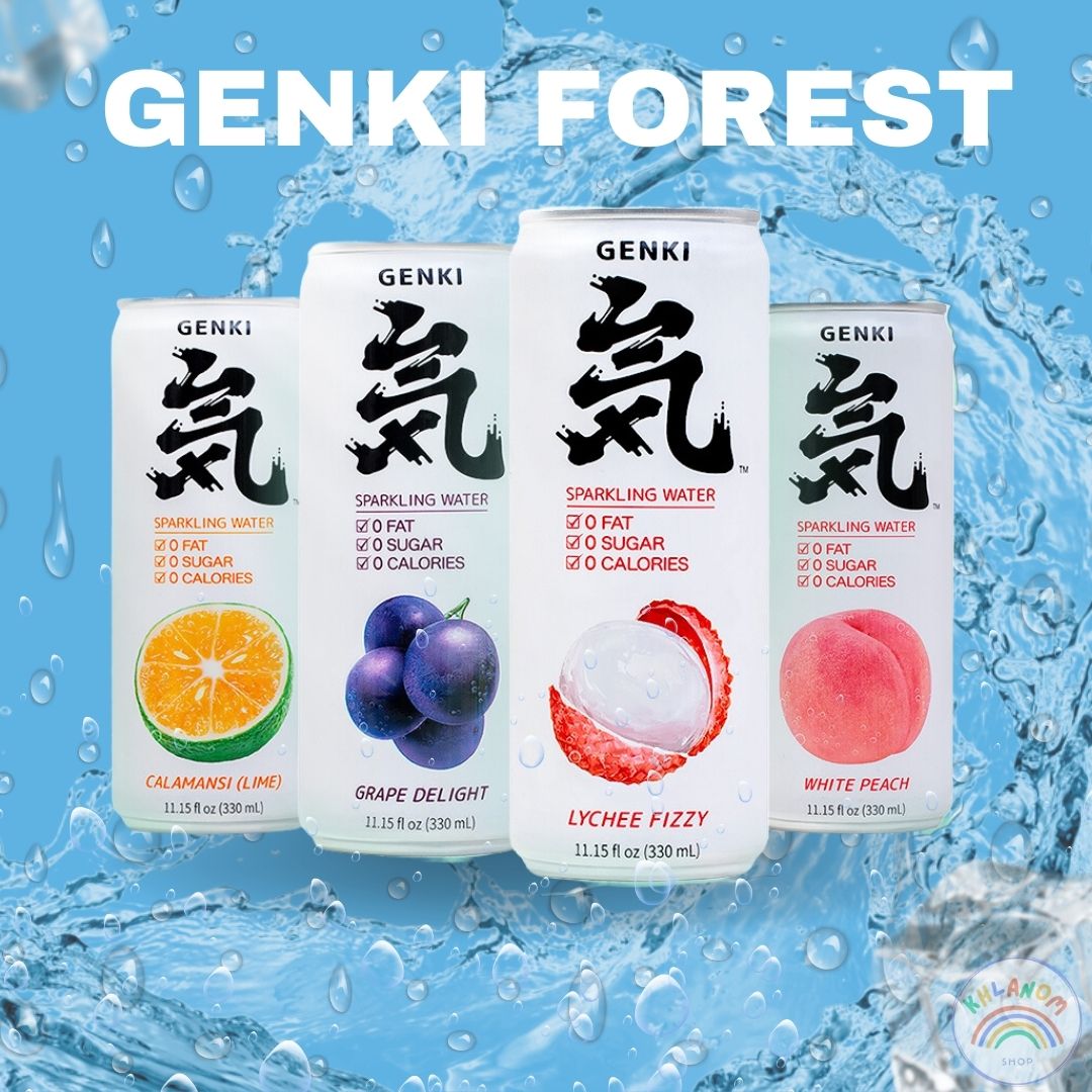 โซดากลิ่นผลไม้ น้ำโซดา Genki Forest Sparkling water C7(1กระป๋อง/330ml ...