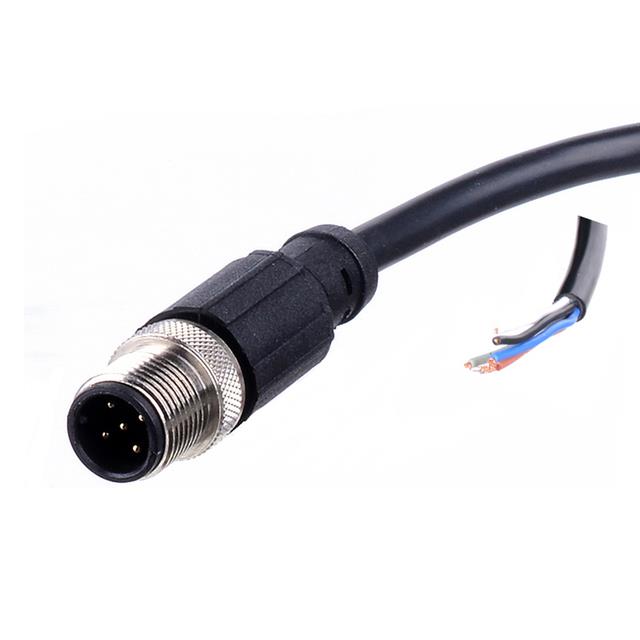 3m Cable Wire Straight/Right Angle M12 Aviation Connector Waterproof 4 ...