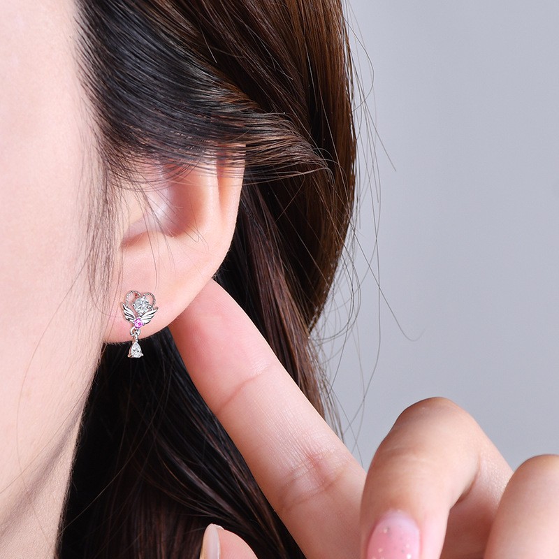 earika.earrings - magenta angel wings piercing จิวหูเงินแท้ปีกนางฟ้า ...
