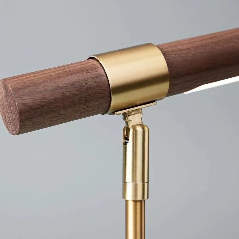 Italian designer wood desk lamp complex Nordic bronze contracted eye ...