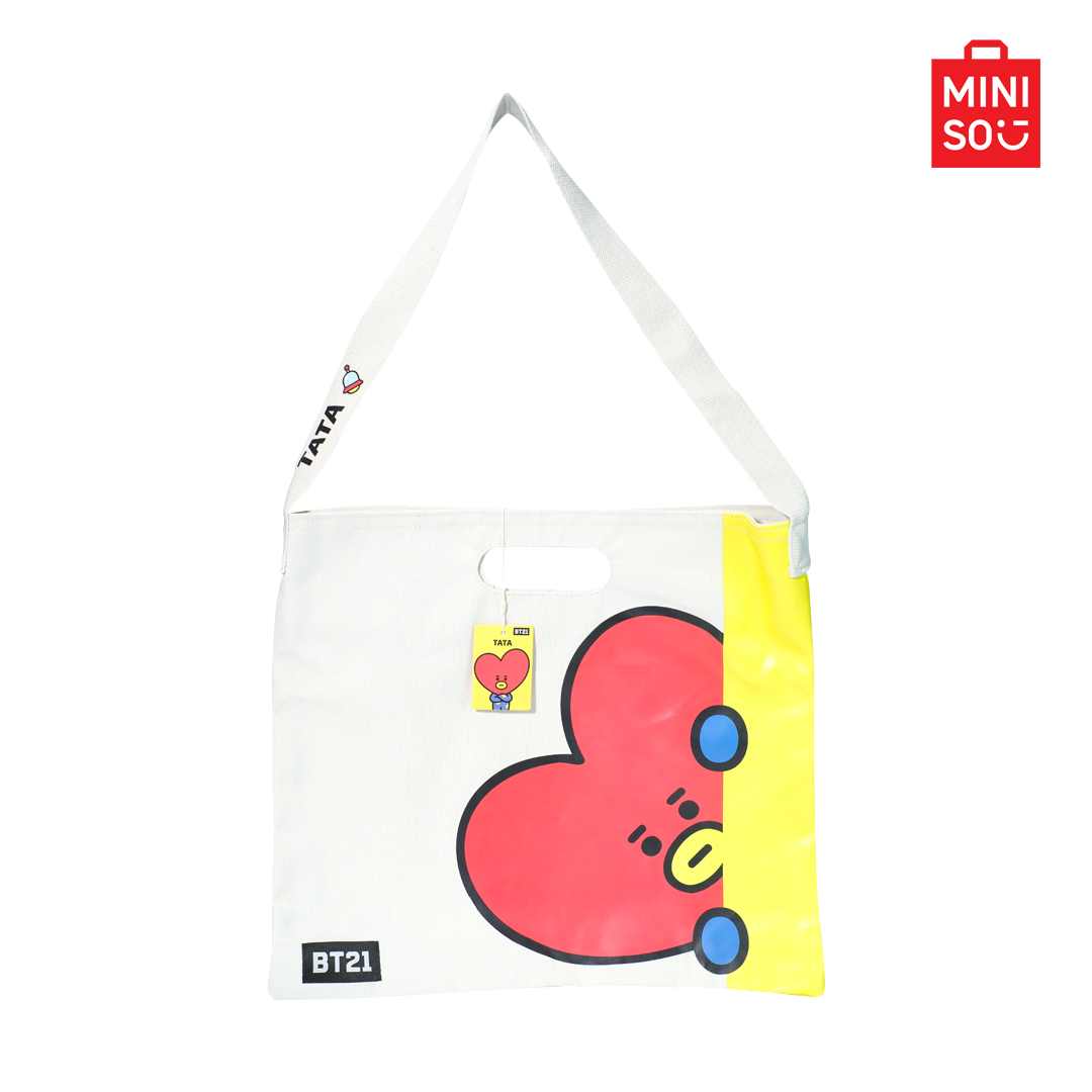 MINISO กระเป๋าผ้า สะพายข้าง BT21 Collection | Lazada.co.th