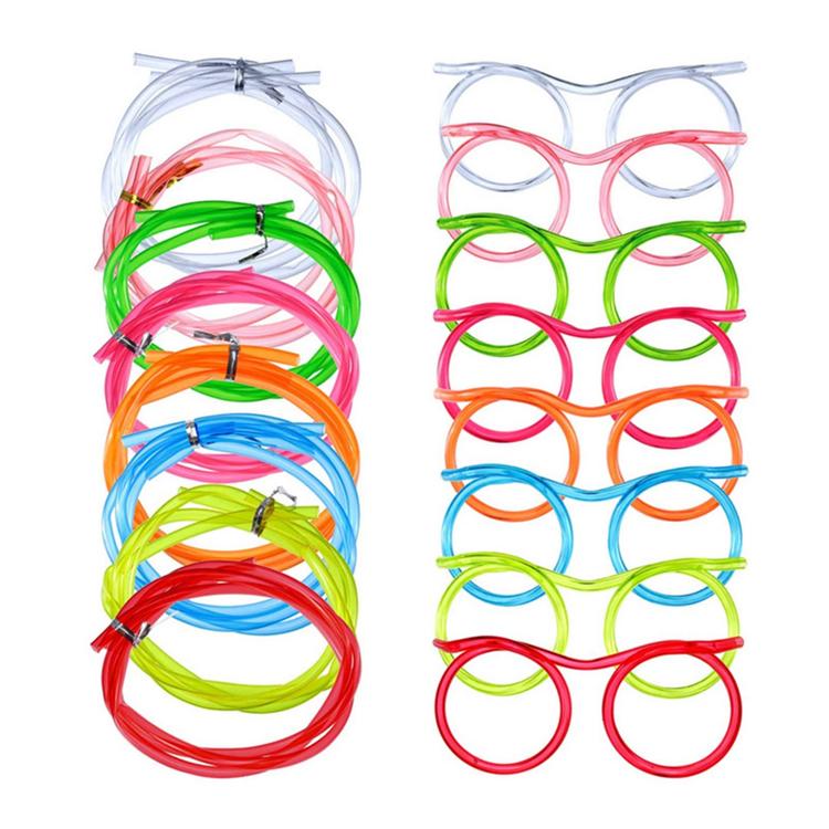Silly Eyeglasses Straws Crazy Reusable Straw Glasses Crazy Loop ...