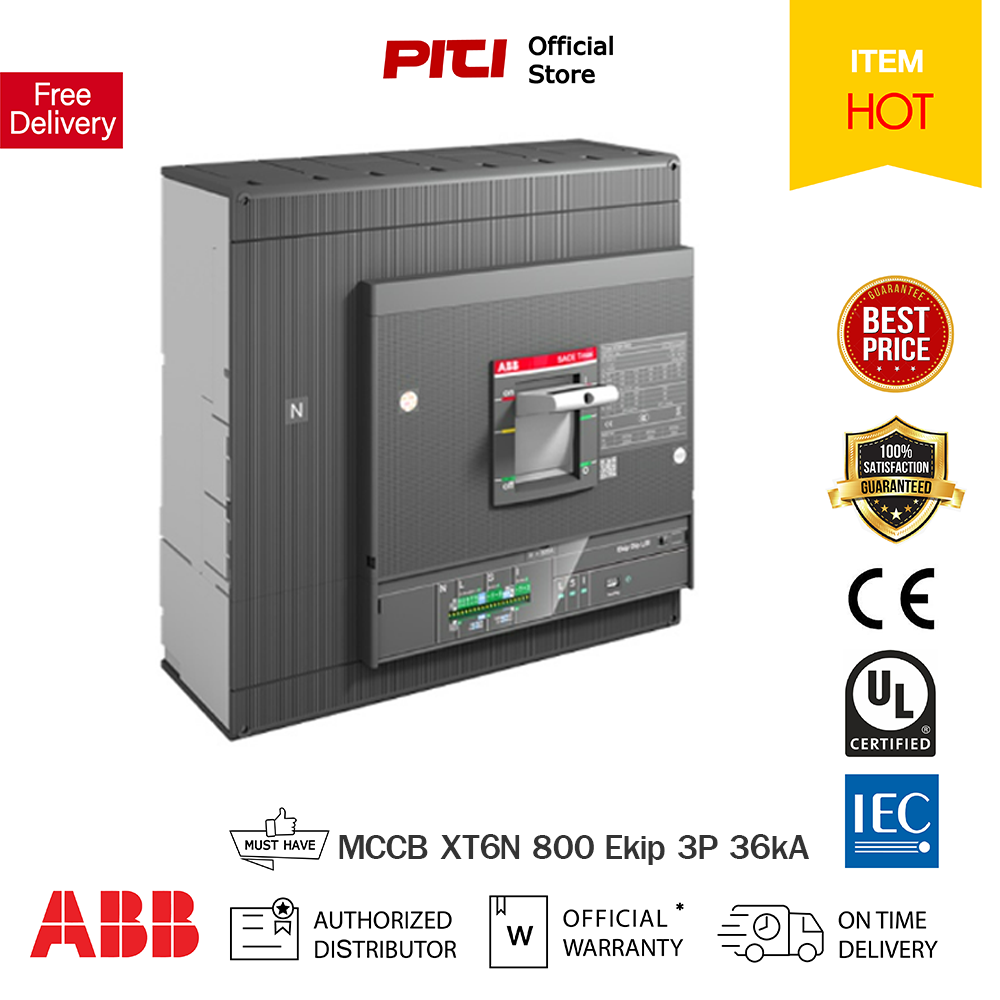 ABB เบรกเกอร์ MCCB Tmax XT6N 800 Ekip LS/I In=800A 3p 36kA 3Pole ABB ต้องที่ PITIGROUP | Lazada ...
