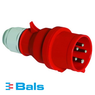 Bals Power Plug ตัวเมีย ติดหน้าตู้ 5 ขา (3P+N+E) กันน้ำ IP67 16A 400V ...