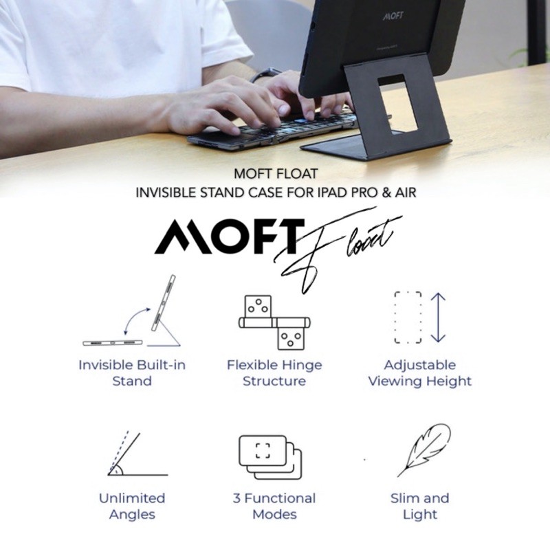 MOFT Float เคส IPad และขาตั้งแบบลอยตัว พับเก็บได้ For iPad AIR 4 10.9 iPad PRO 11 และ 12 ...