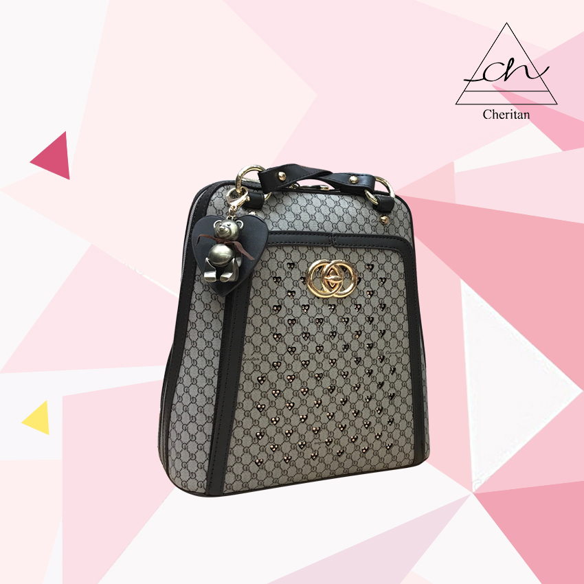 กระเป๋าเป้ ลายพาสเทล - กลุ่มจักสานตะกร้าพลาสติก - ThaiPick