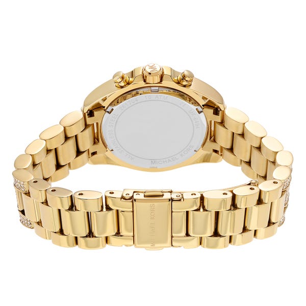นาฬิกาข้อมือผู้หญิง MK6494 MICHAEL KORS Mini Bradshaw Crystal Pave Gold ...