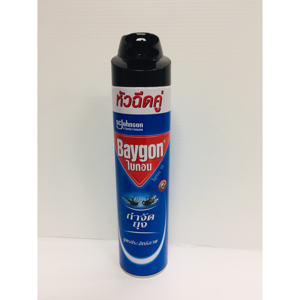 Baygon ไบกอน สเปรย์หัวฉีดคู่กำจัดยุง สูตรประสิทธิภาพ 600 มล. | Lazada.co.th