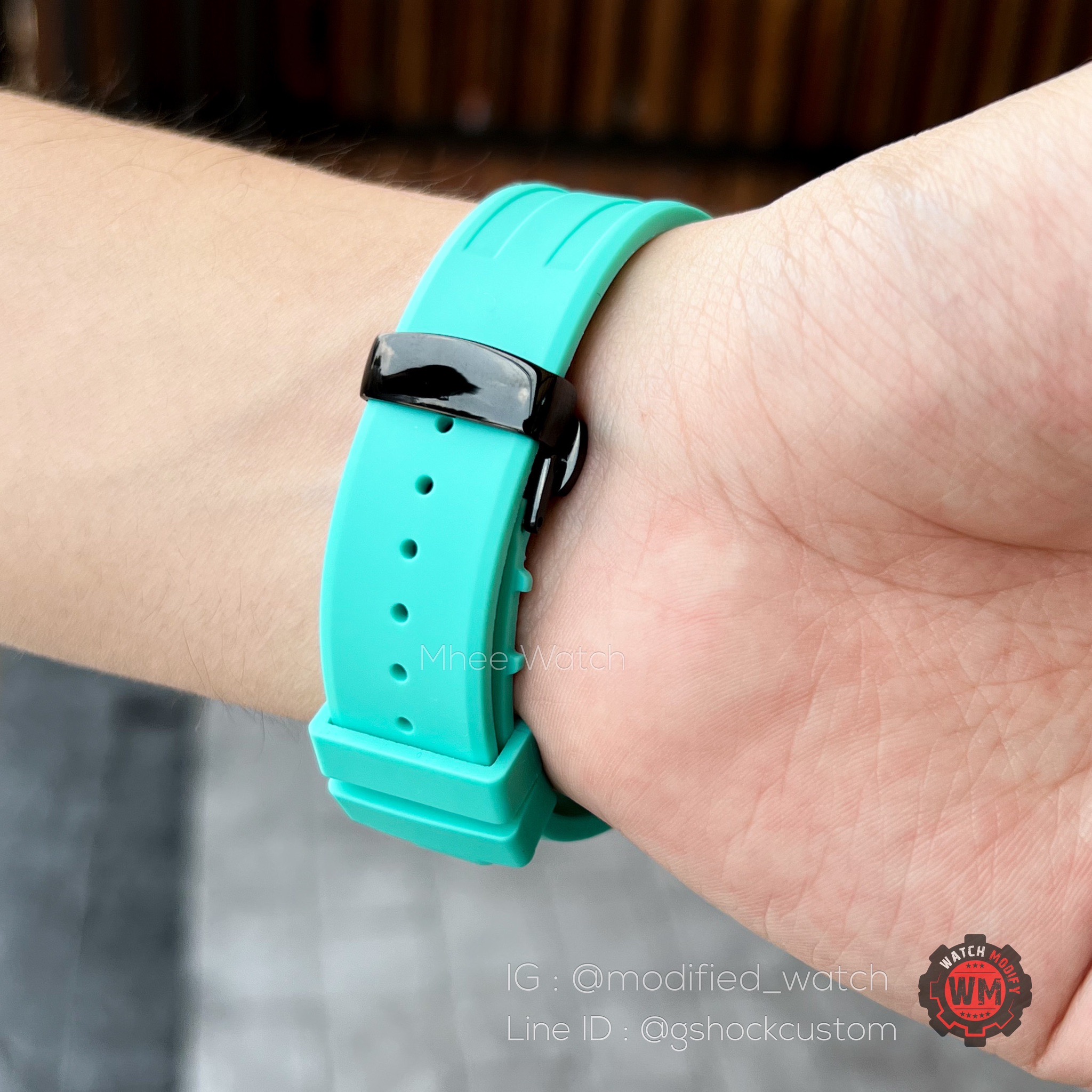 G-Shock Custom AP Tiffany Blue Casioak Rubber Strap - Mhee Watch - ThaiPick
