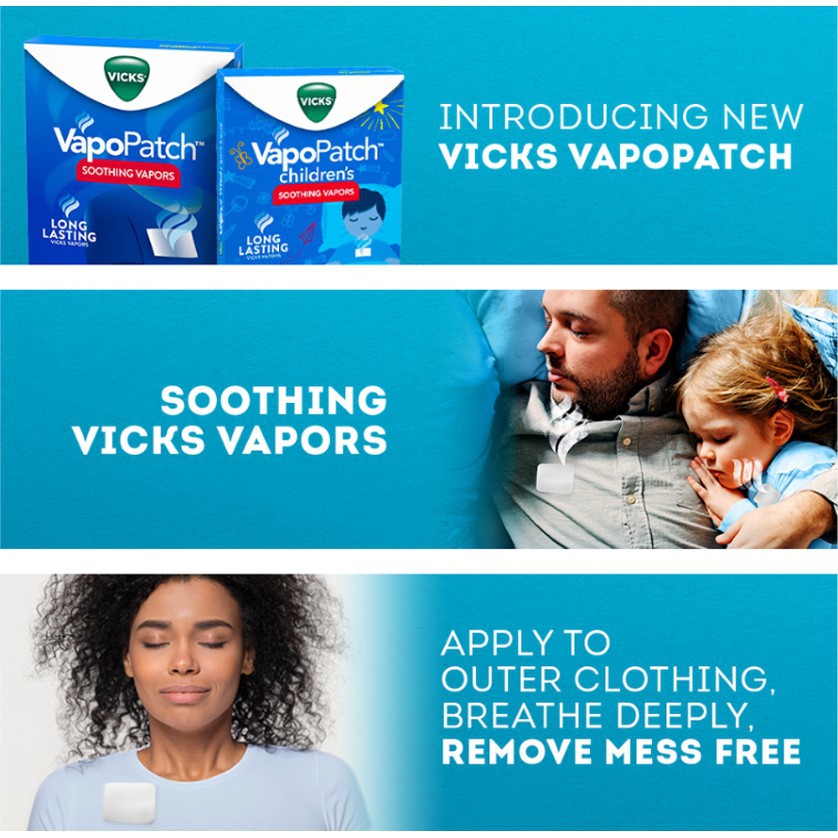 Vicks แผ่นแปะวิคส์ สติกเกอร์ หายใจโล่ง กลิ่นเมนทอล สำหรับใส่เครื่อง ...