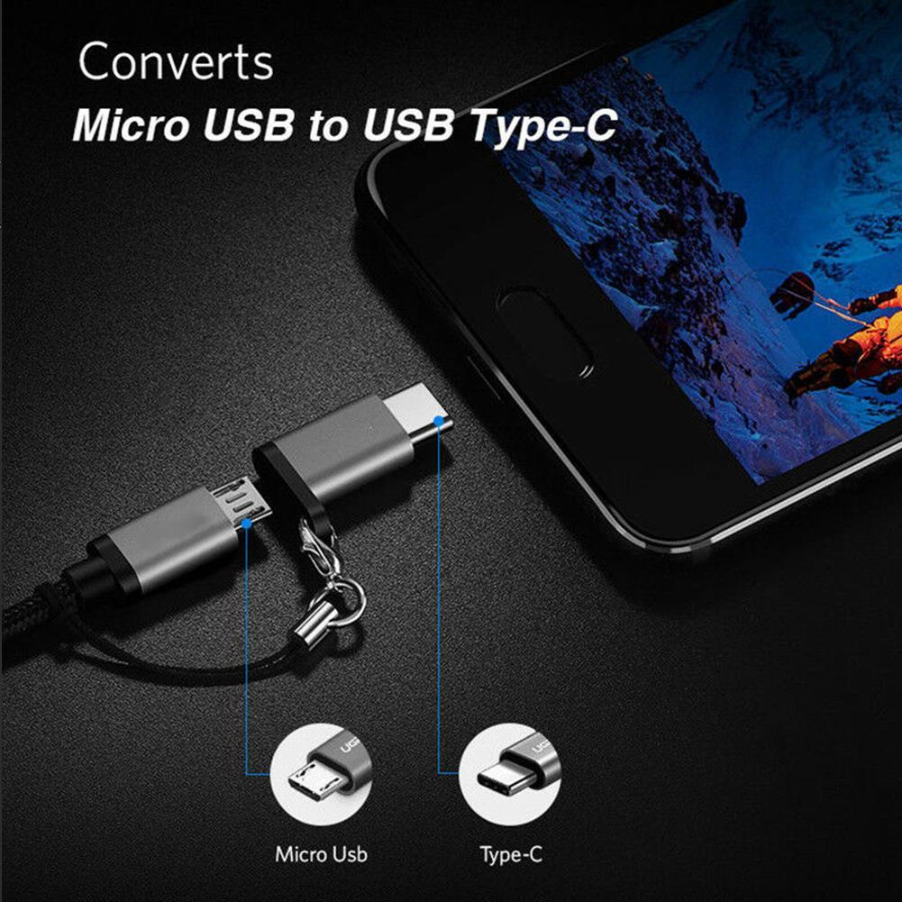 Micro Type C to USB Converter Connector with Keychain F0B5 - Neville ...