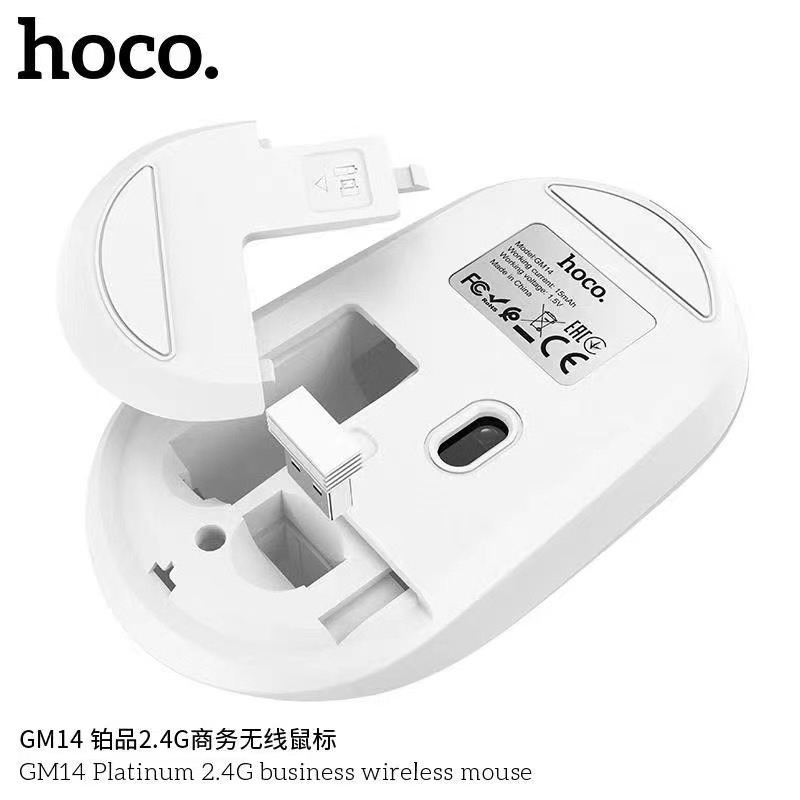 Hoco รุ่น GM14 Wireless Mouse USB connection mode 2.4G wireless น้ำหนักเบา พกพาง่าย มี2สี เมาส์ ...